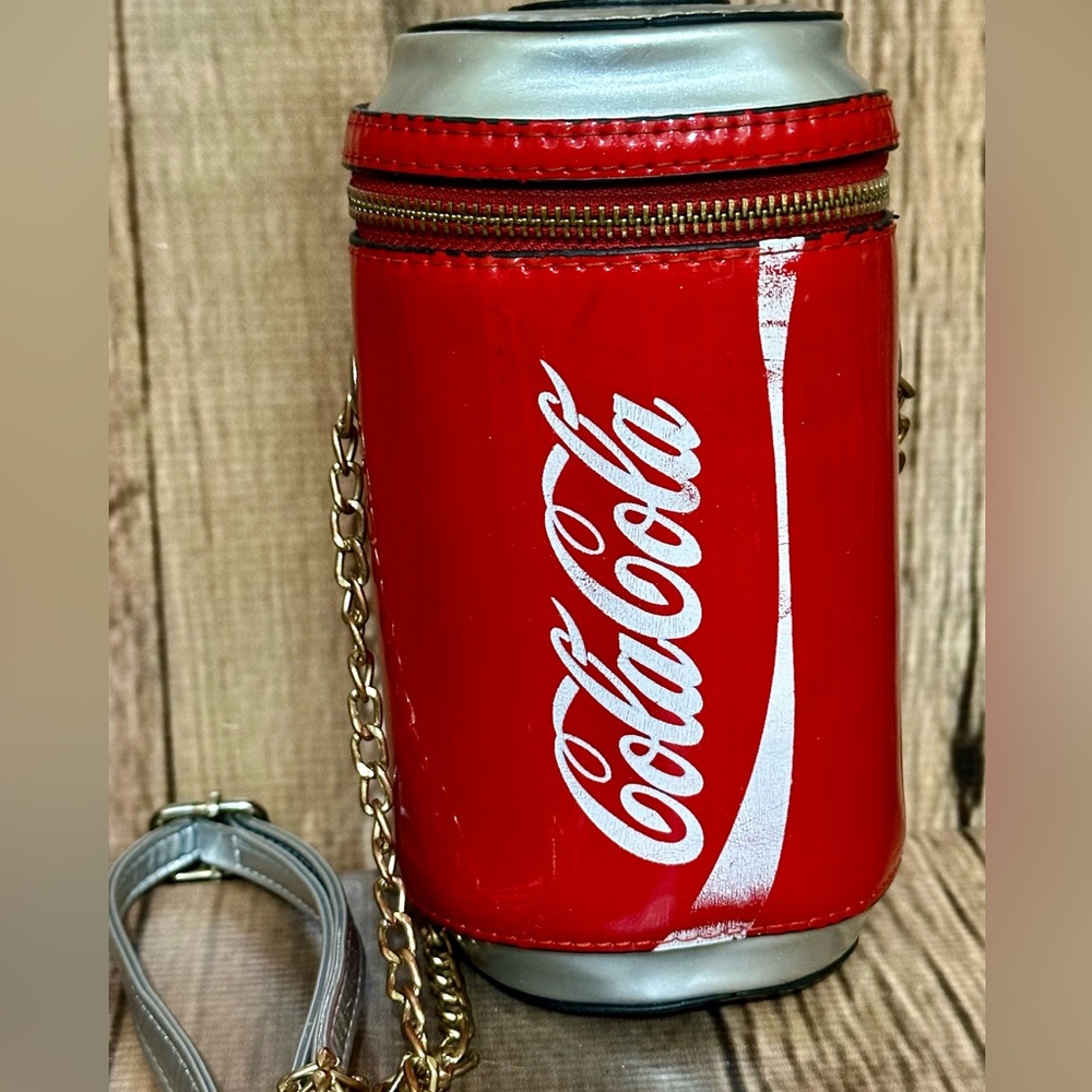 Coca Cola Coke Can Zipper Crossbody Gold Chain Should… - Gem